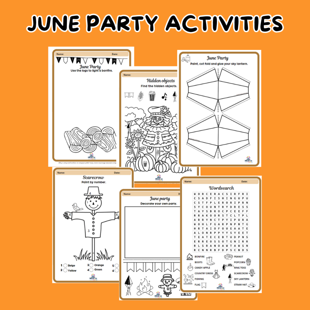 JUNE PARTY ACTIVITIES – English for Kids