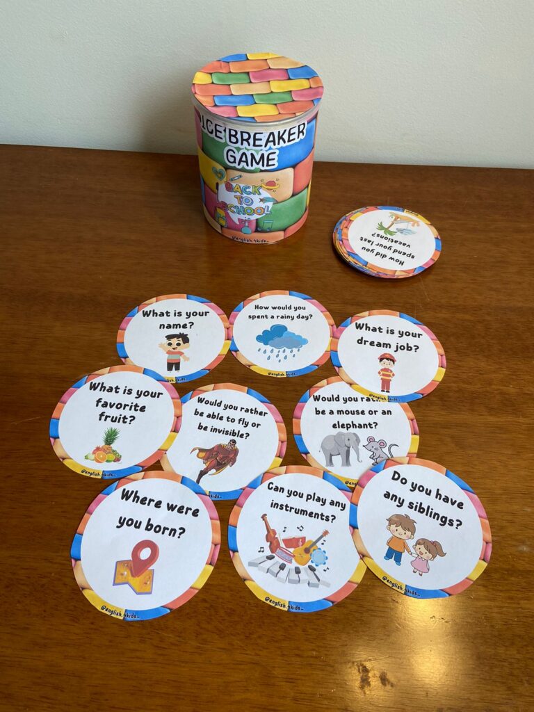 ICE BREAKER GAME - English for Kids