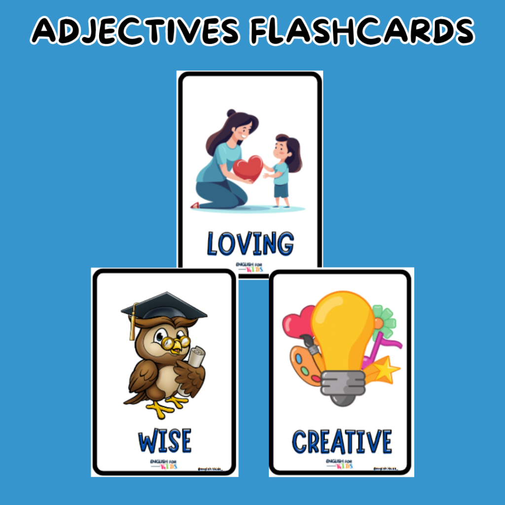 ADJECTIVES FLASHCARDS – English for Kids