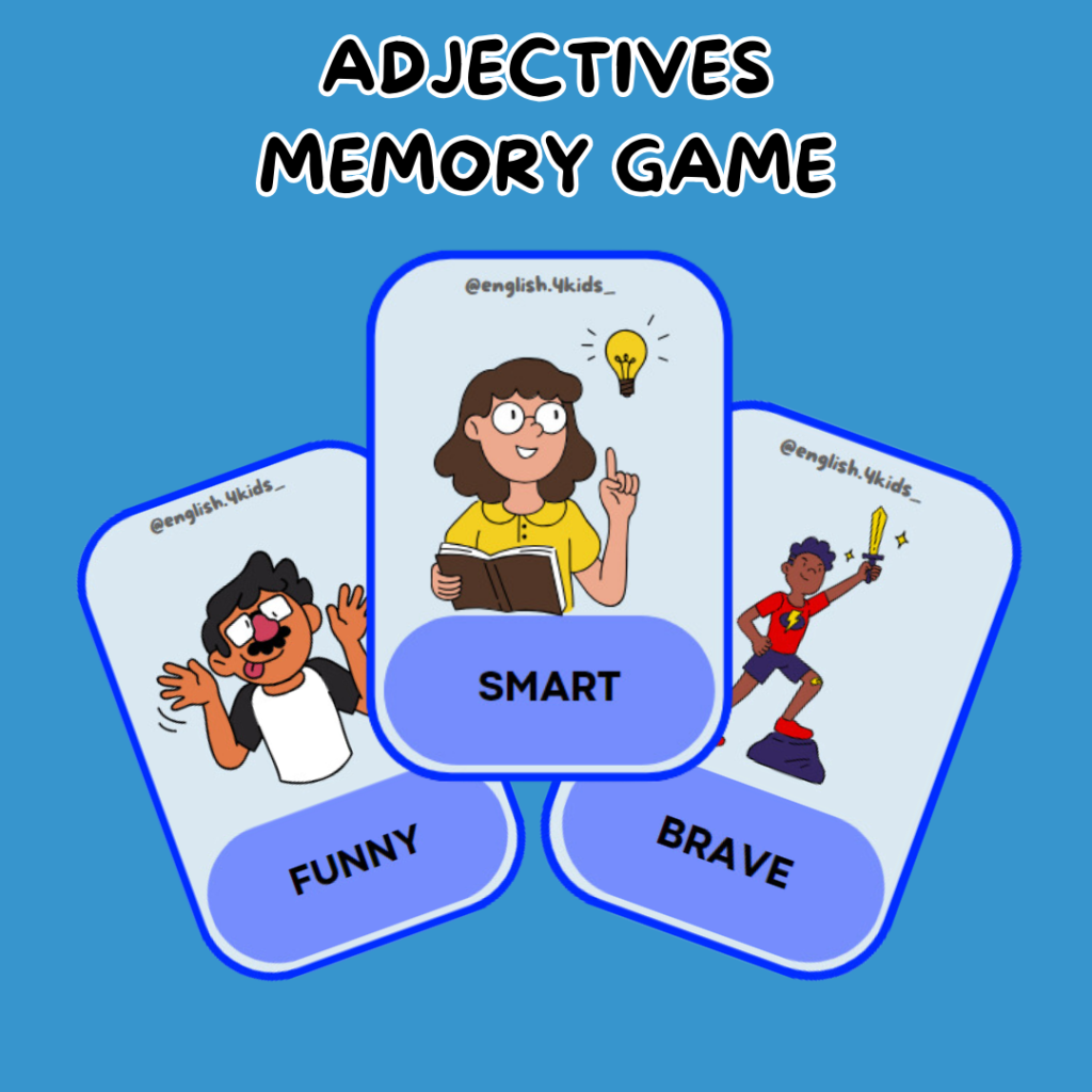 ADJECTIVES MEMORY GAME – English for Kids