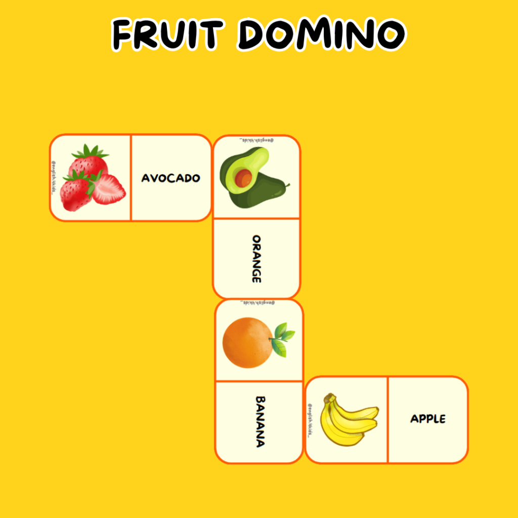 FRUIT DOMINO – English for Kids