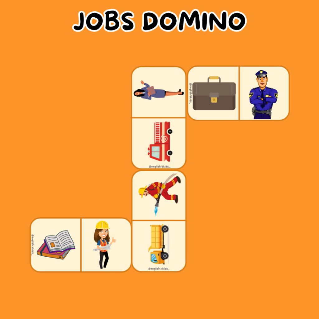JOBS DOMINO – English for Kids
