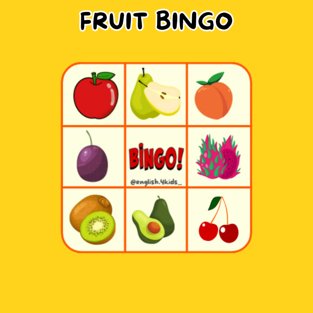 FRUIT BINGO – English for Kids