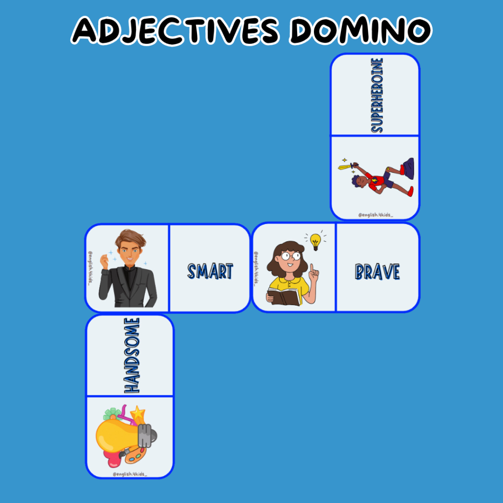 ADJECTIVES DOMINO – English for Kids