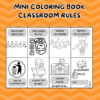 CLASSROOM RULES – MINI COLORING BOOK – English for Kids