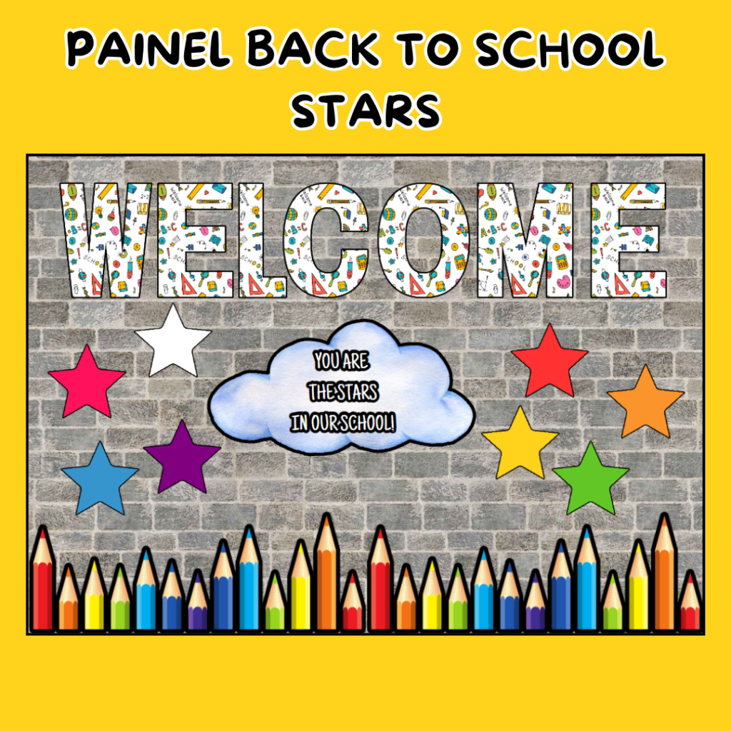 PAINEL BACK TO SCHOOL – STARS – English for Kids
