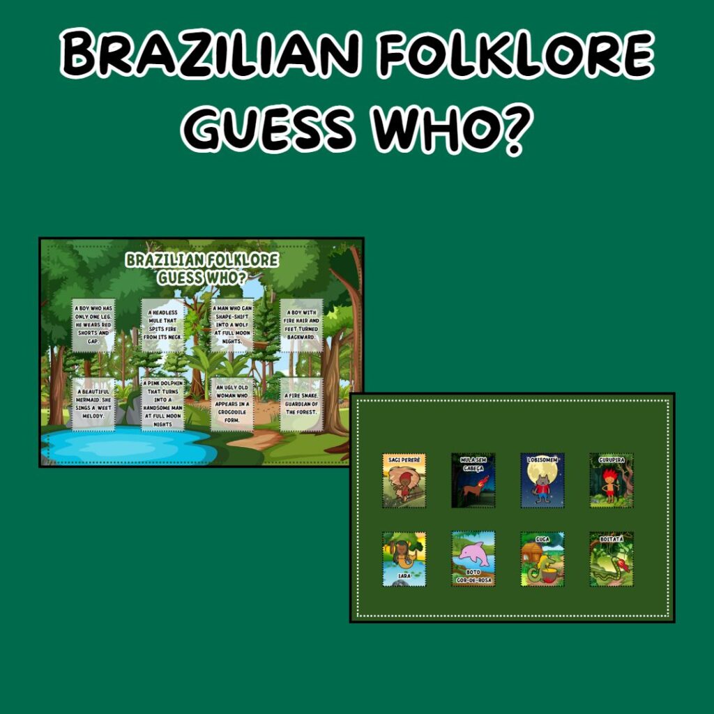 BRAZILIAN FOLKLORE GUESS WHO? GAME - English for Kids